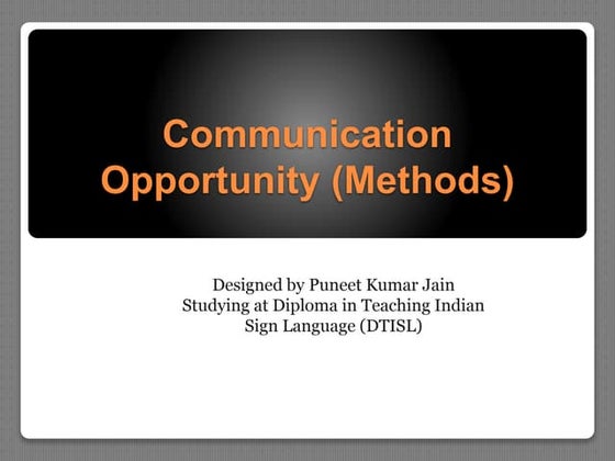 Sign language ppt | PPT