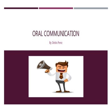 Communication Oral | PPT