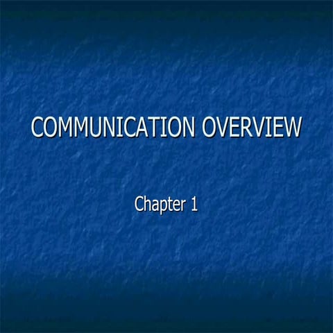 Communication Overview | PPT