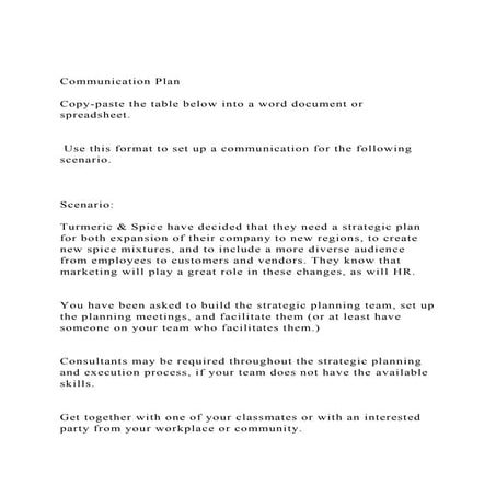 Communication PlanCopy-paste the table below into a word d.docx