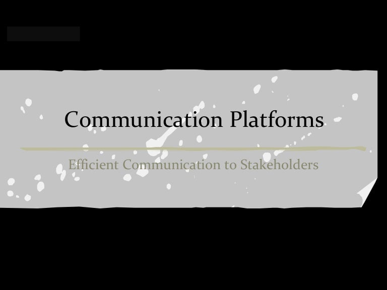 Communication platforms