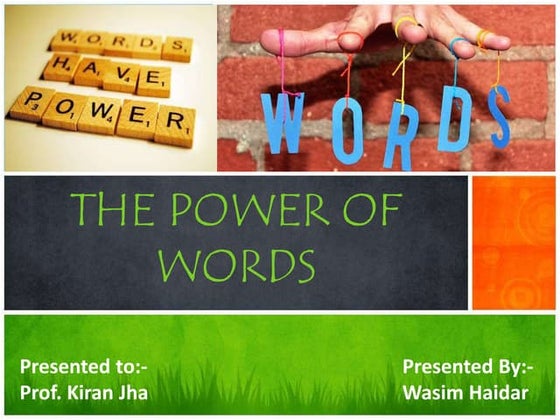The power of words | PPT