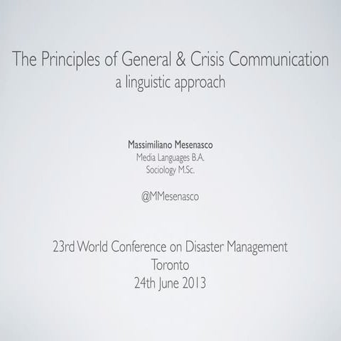 Crisis comms presentation | PPT