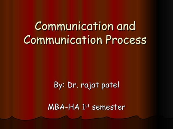 Process of communication | PPT | Email | Internet