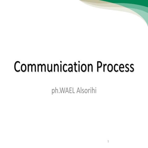 Communication process | PPTX