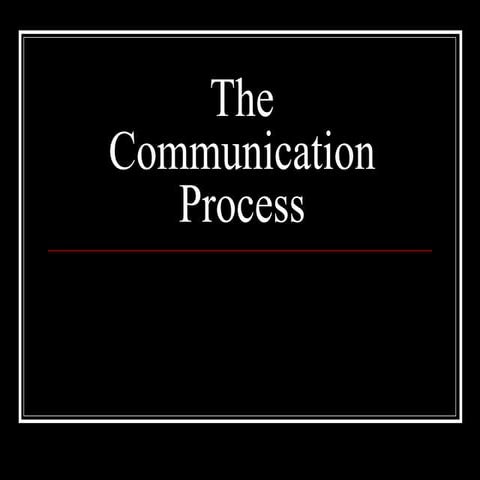 Communication process | PPT