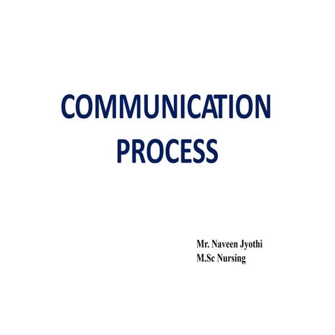 Communication process | PPTX