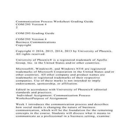 Communication Process Worksheet Grading GuideCOM295 Version 4.docx