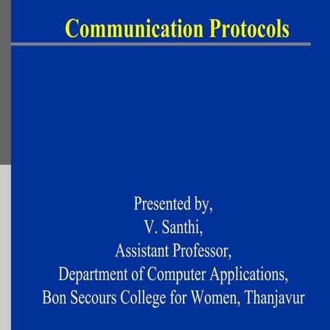 Communication protocols | PPTX