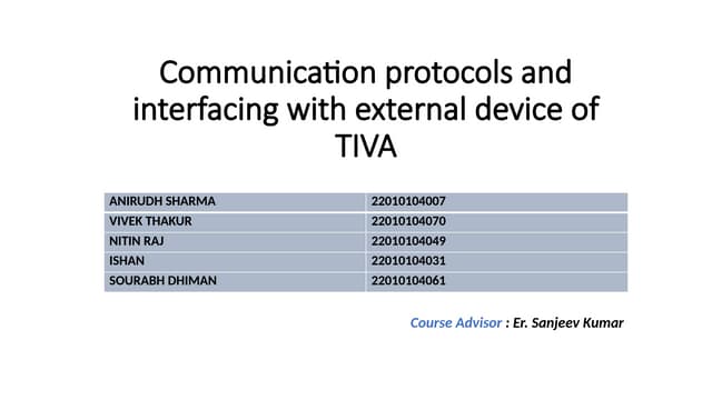 Communication Interface of The Embedded Systems | PPT