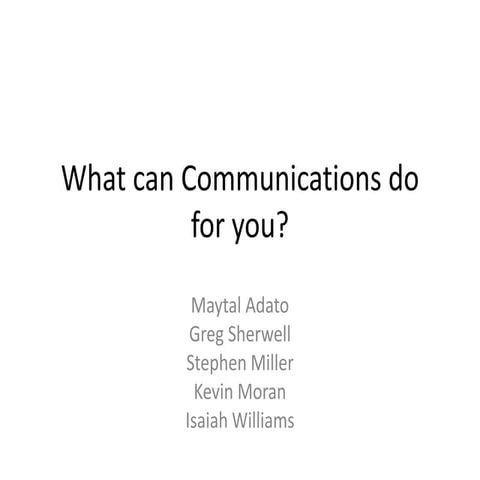 Communications | PPT