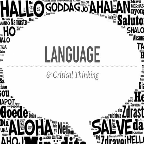 Language in Critical Thinking | PDF