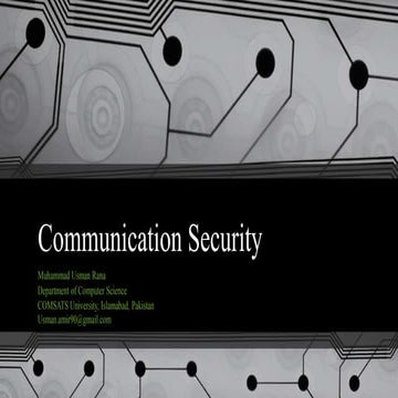 Communication security 2021 | PPT