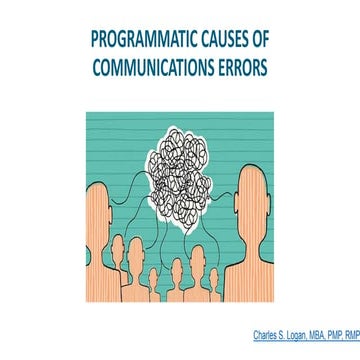 Programmatic Causes of Communications Errors | PPT