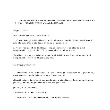 Communication Server Administration (COMP 30005)-FALL 16-C.docx