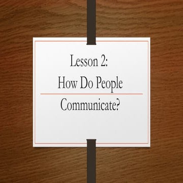 How Do People Communicate grade 5 (international school) | PPT