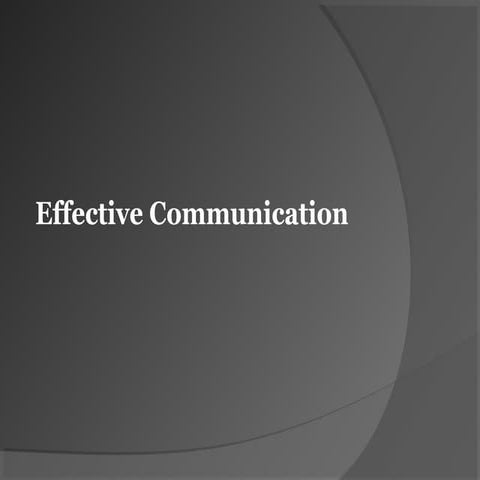 Effective communication | PPT