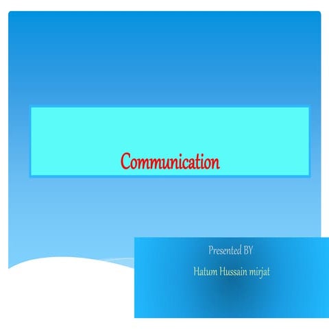 Communication presentation | PPTX