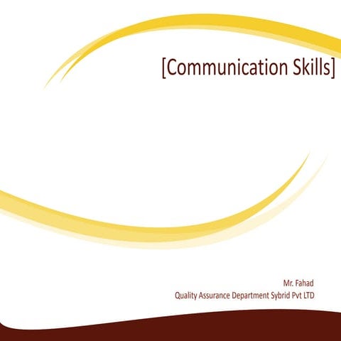 Basics & Effective tools of communication skills | PPT
