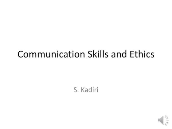 AETCOM (Attitude, Ethics and Communication module) | PPTX