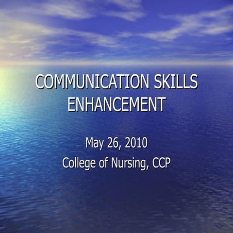 Communication skills enhancement | PPT