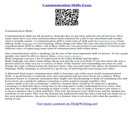 Essay On Communication