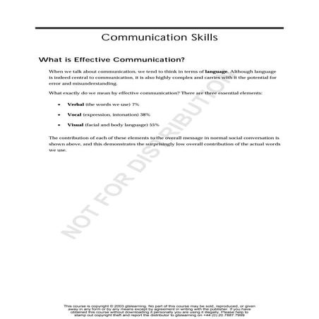 Communication skills | PDF