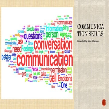 Communication skills slide presentation | PPT