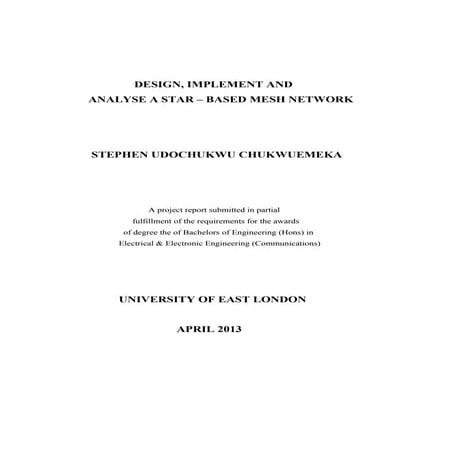 Design Implement And Analyse A Star Based Mesh Network Pdf