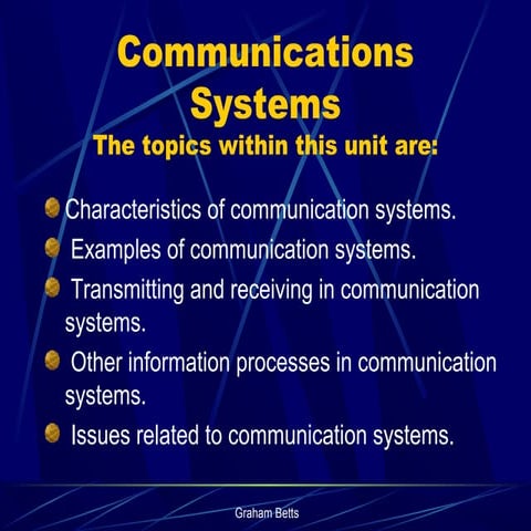 Communications systems | PPT