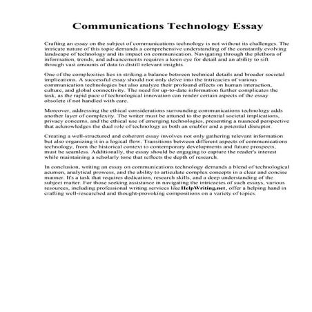 Communications Technology Essay.pdf