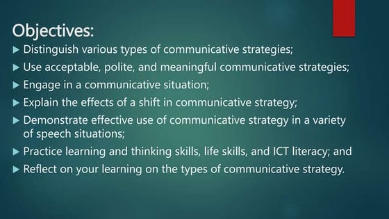 7 communicative strategies | PPTX