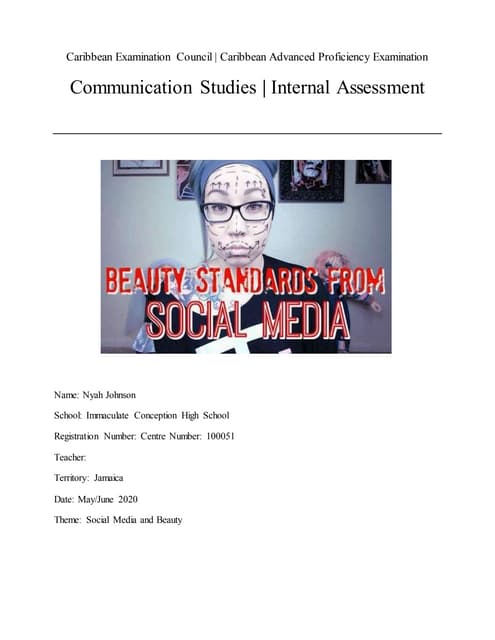 CAPE Communication Studies IA | DOCX