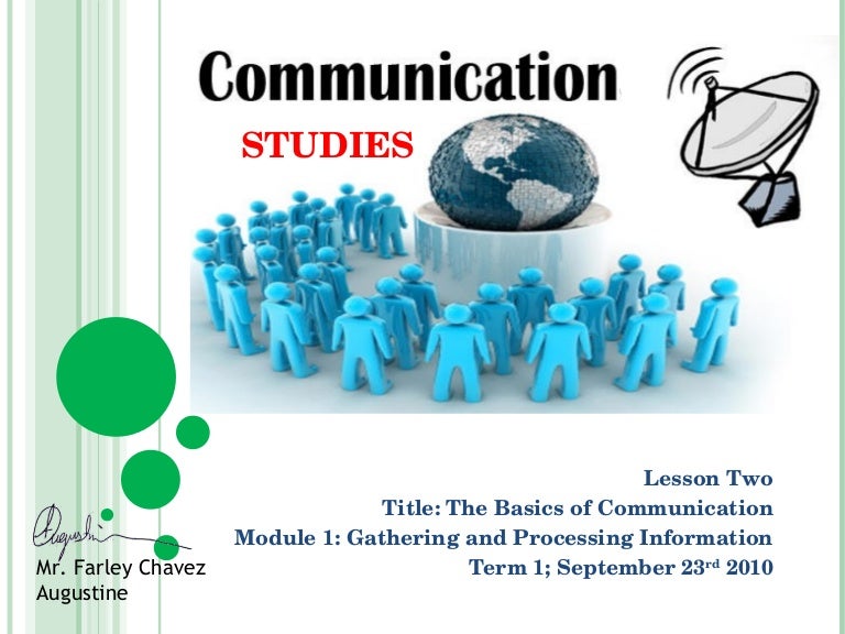 Communication studies lecture 2