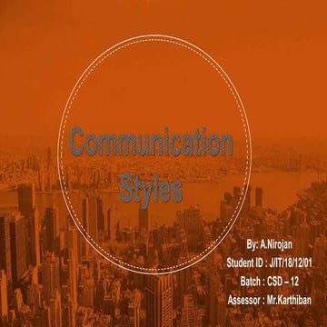 Communication Styles | PPT