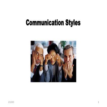 Communication Styles PPT.pptx | Career Advice | Careers