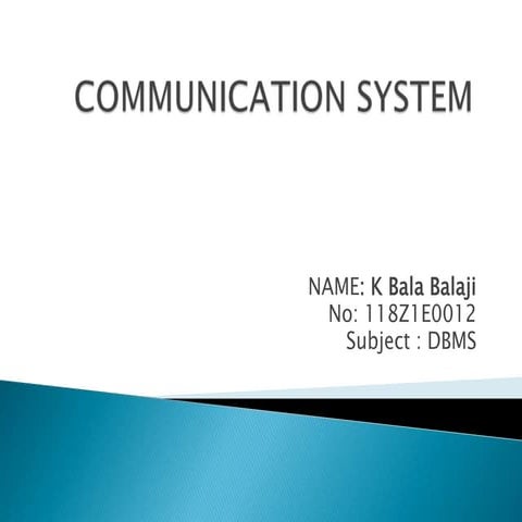 Communication system | PPTX