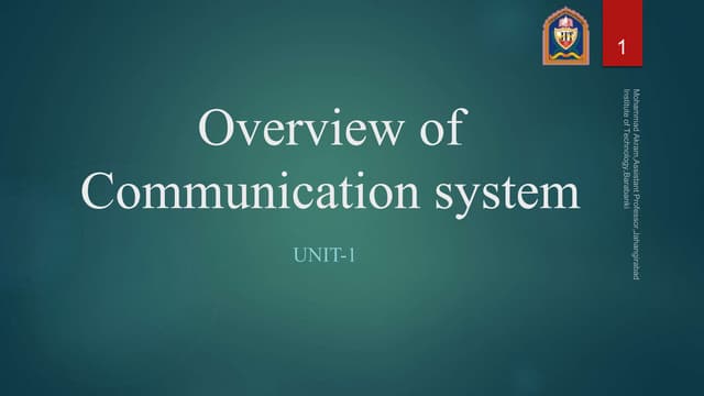 Elements of communication system | PPTX