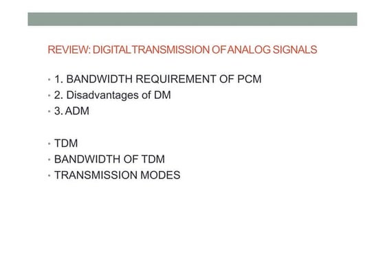 Delta modulation | PPTX | Digital Audio | Computer Software and Applications