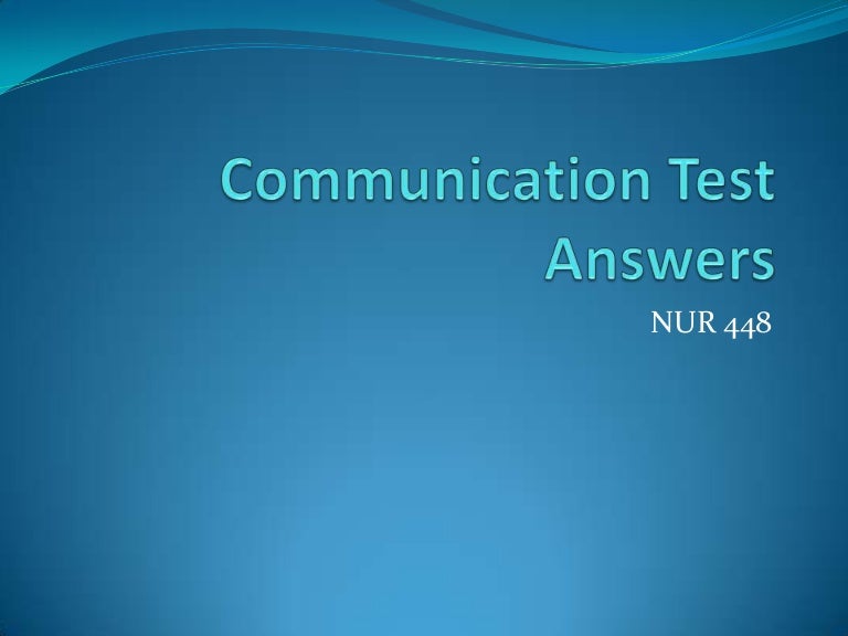 communication-test-answers