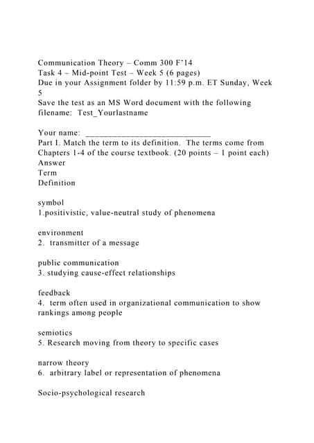 Functional theory of communication | PPTX