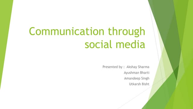 Social media powerpoint presentation | PPTX | Social Networking | Internet
