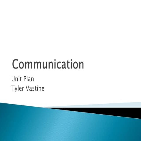 Communication unit plan | PPT
