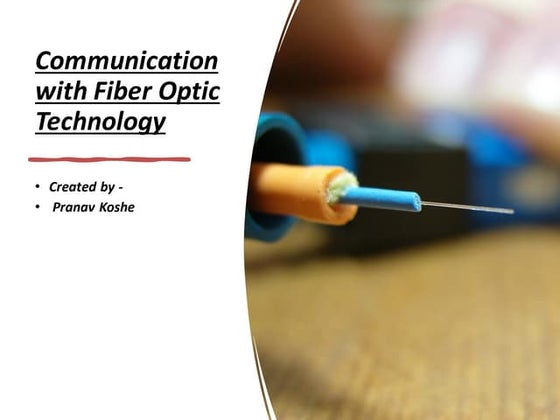 Introduction to Fiber Optics | PPTX