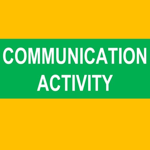 Communication & writing activity | PPT