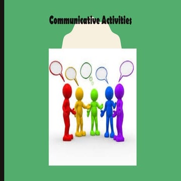 Effective Communicative Activities for Developing Language Competence ...