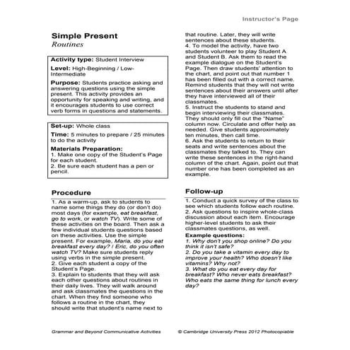 Communicative activity hi-beg_intermediate-simple_present | PDF ...