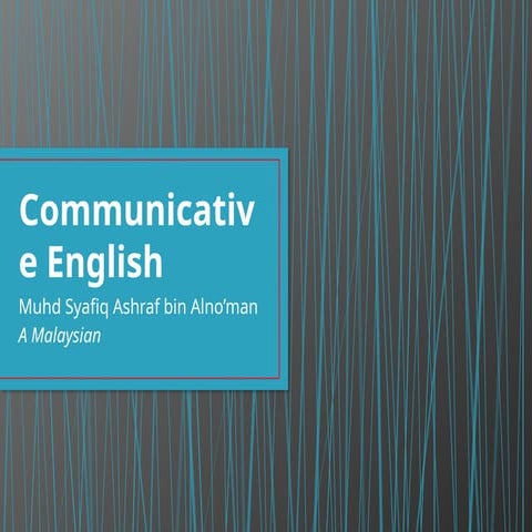 Communicative English Activities For Adult Leaners | PPTX