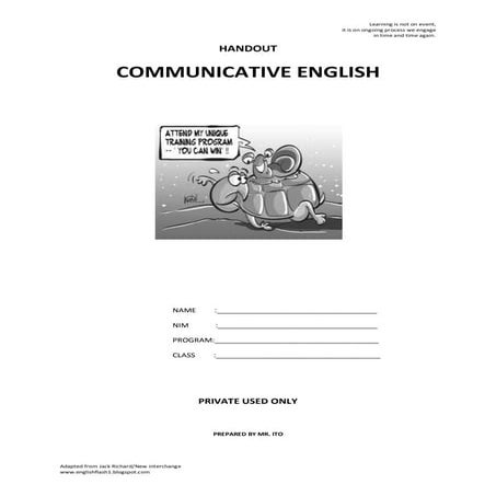 Communicative English Handout | PDF