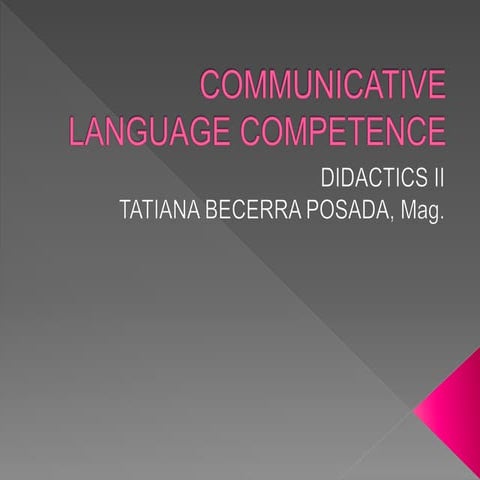 Communicative language competence | PPT